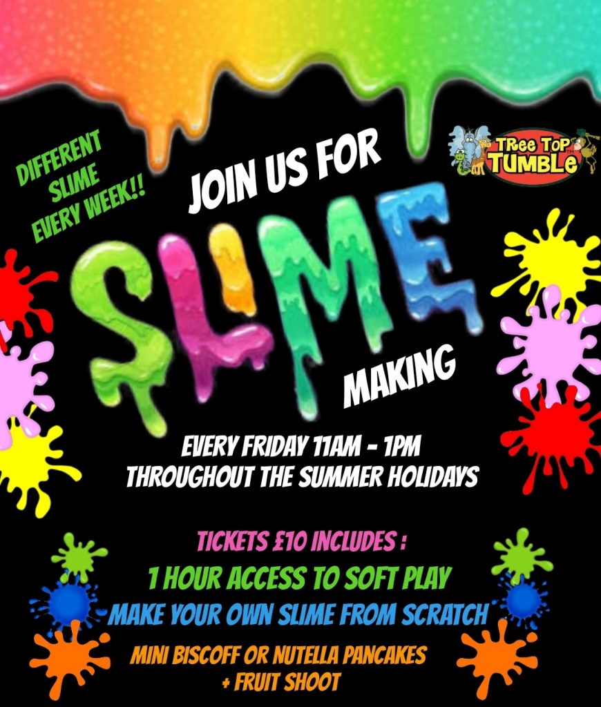 Summer holidays sticky slime making, soft play and pancakes event ...